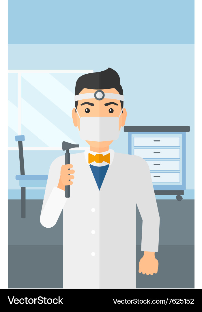 Ear nose throat doctor Royalty Free Vector Image