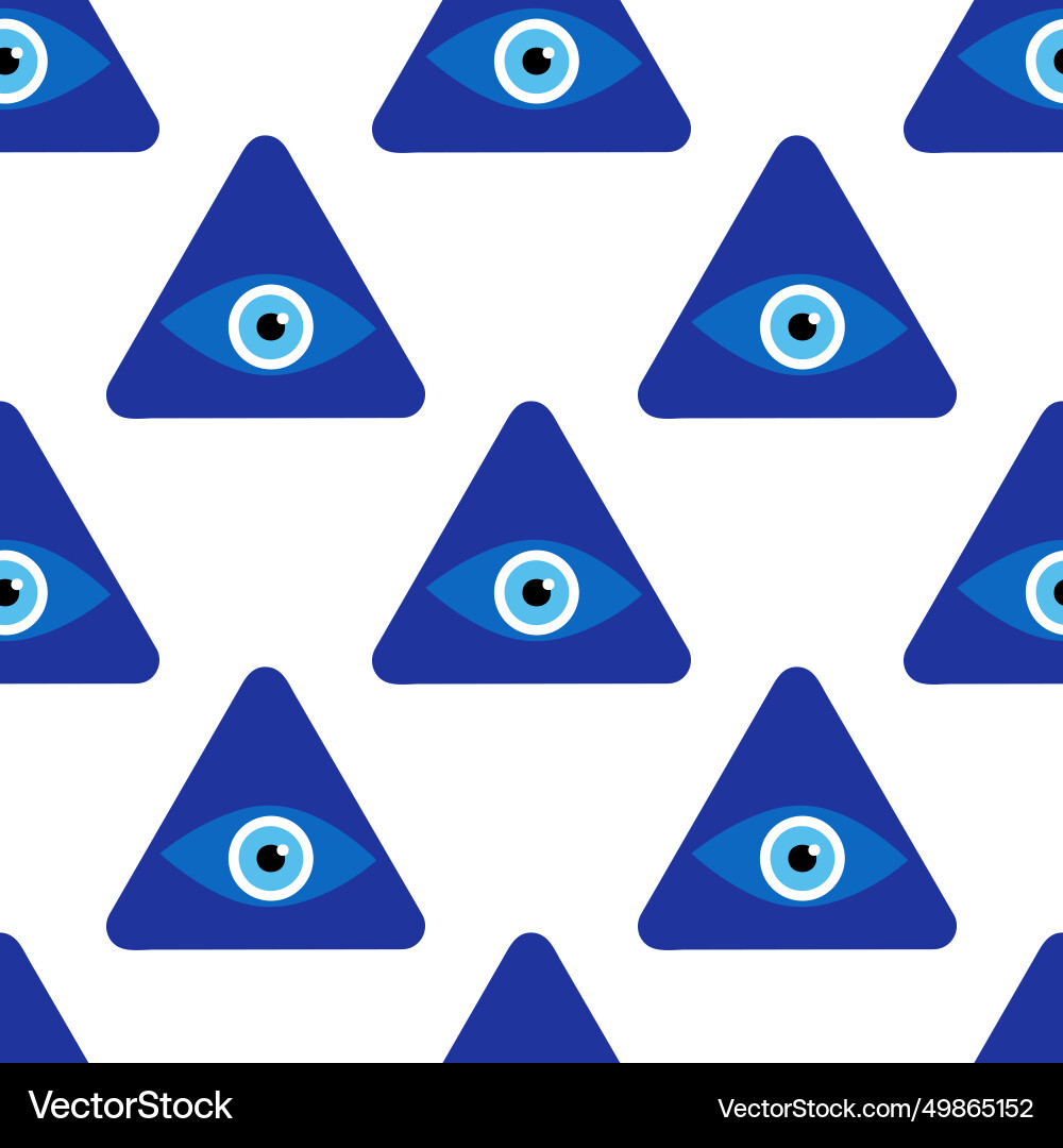 Evil eye magic seamless pattern symbol Royalty Free Vector