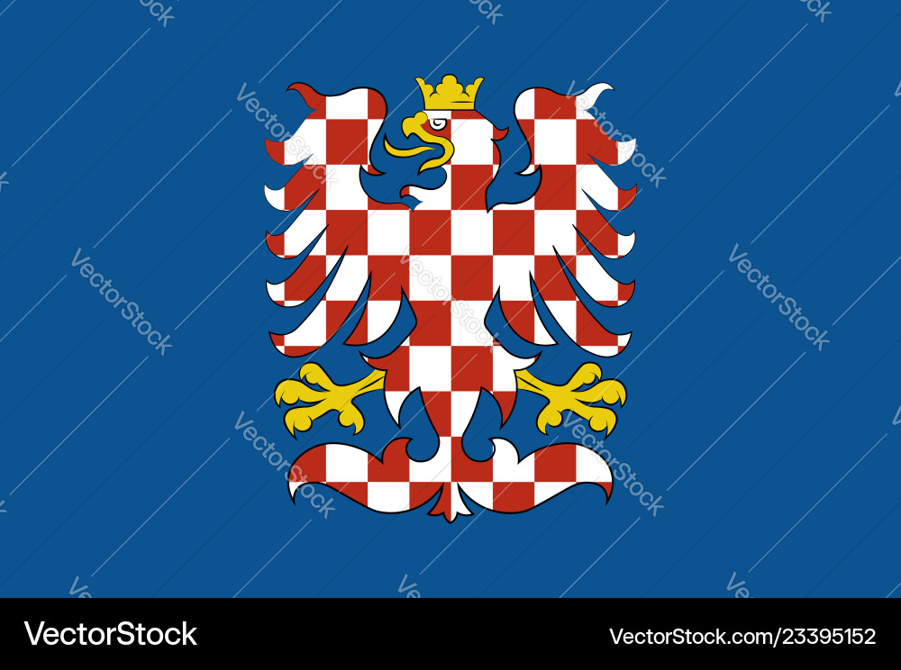 Flag moravia in czech republic Royalty Free Vector Image