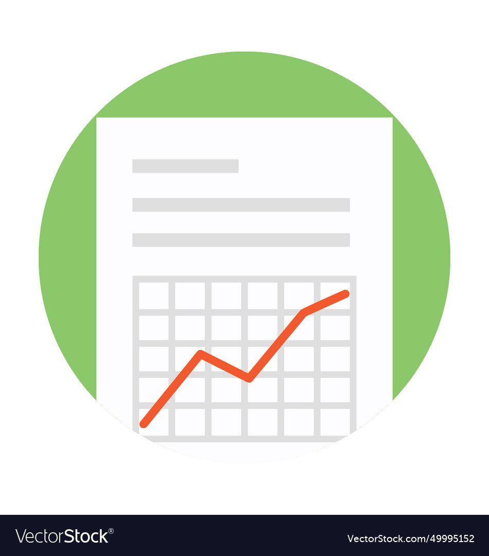 Grid graph flat icon Royalty Free Vector Image