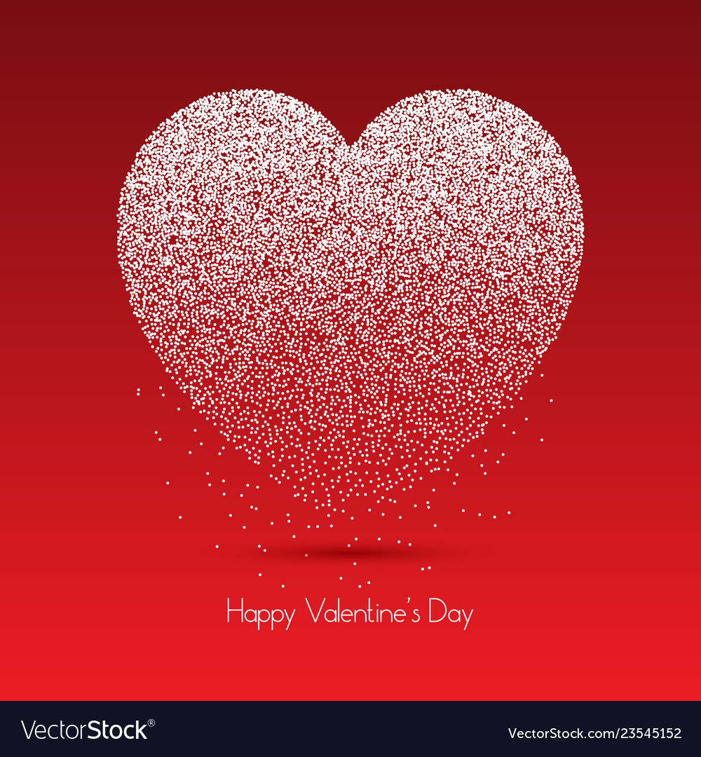 Heart of dots for valentines day Royalty Free Vector Image