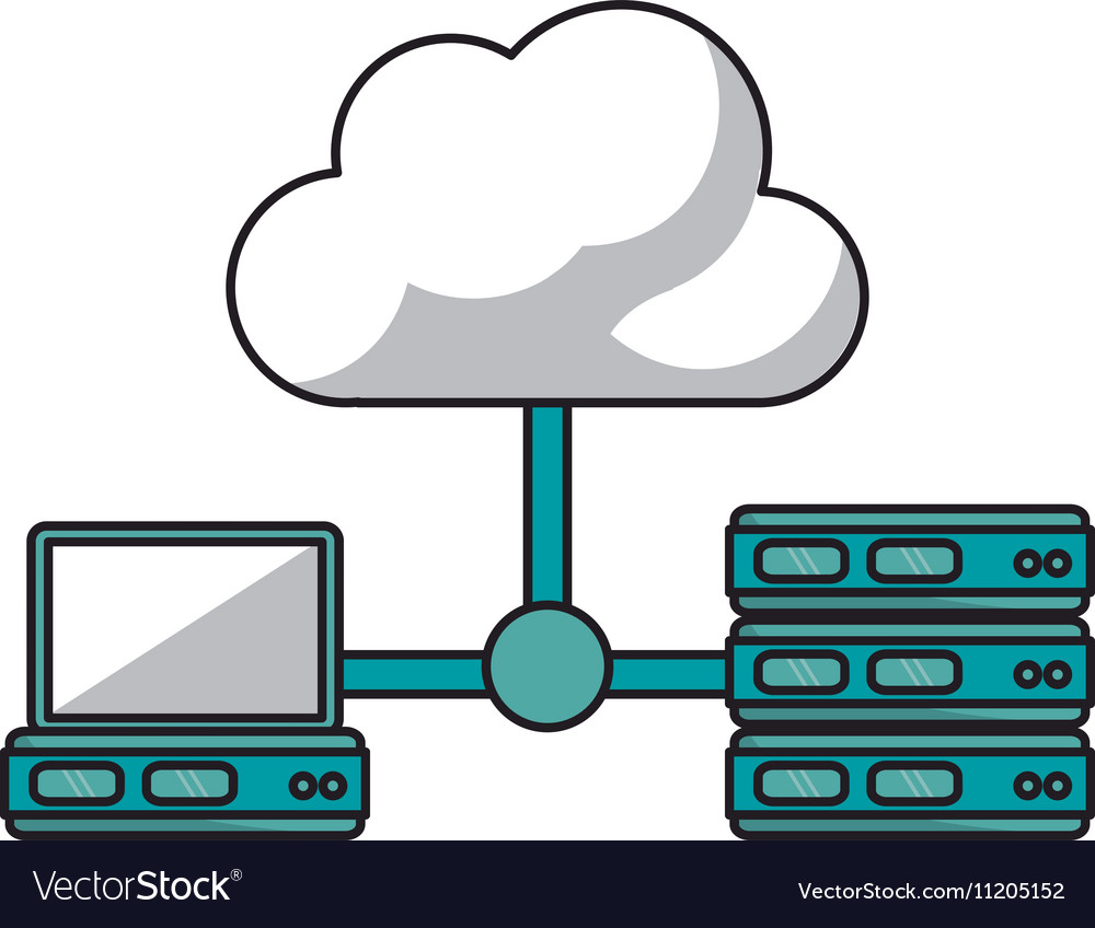 Isolated cloud computing design Royalty Free Vector Image