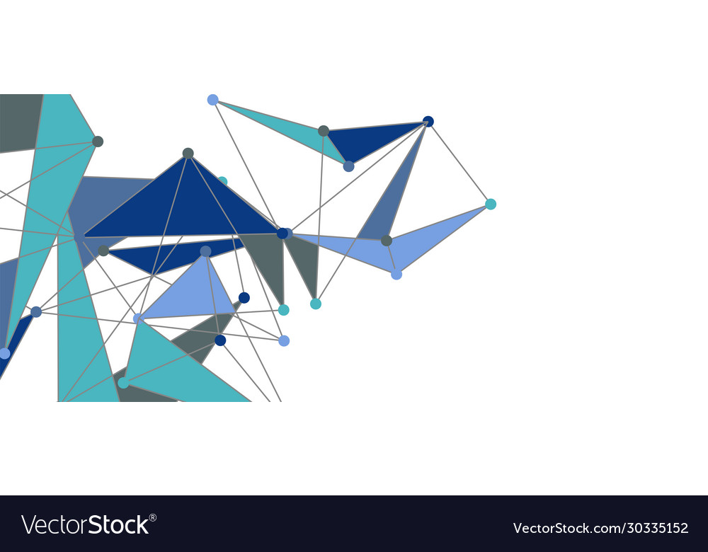 Line points connections triangular technology Vector Image