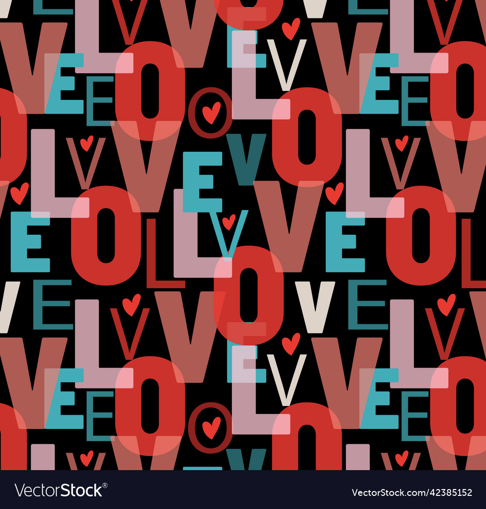 Love pattern Royalty Free Vector Image - VectorStock