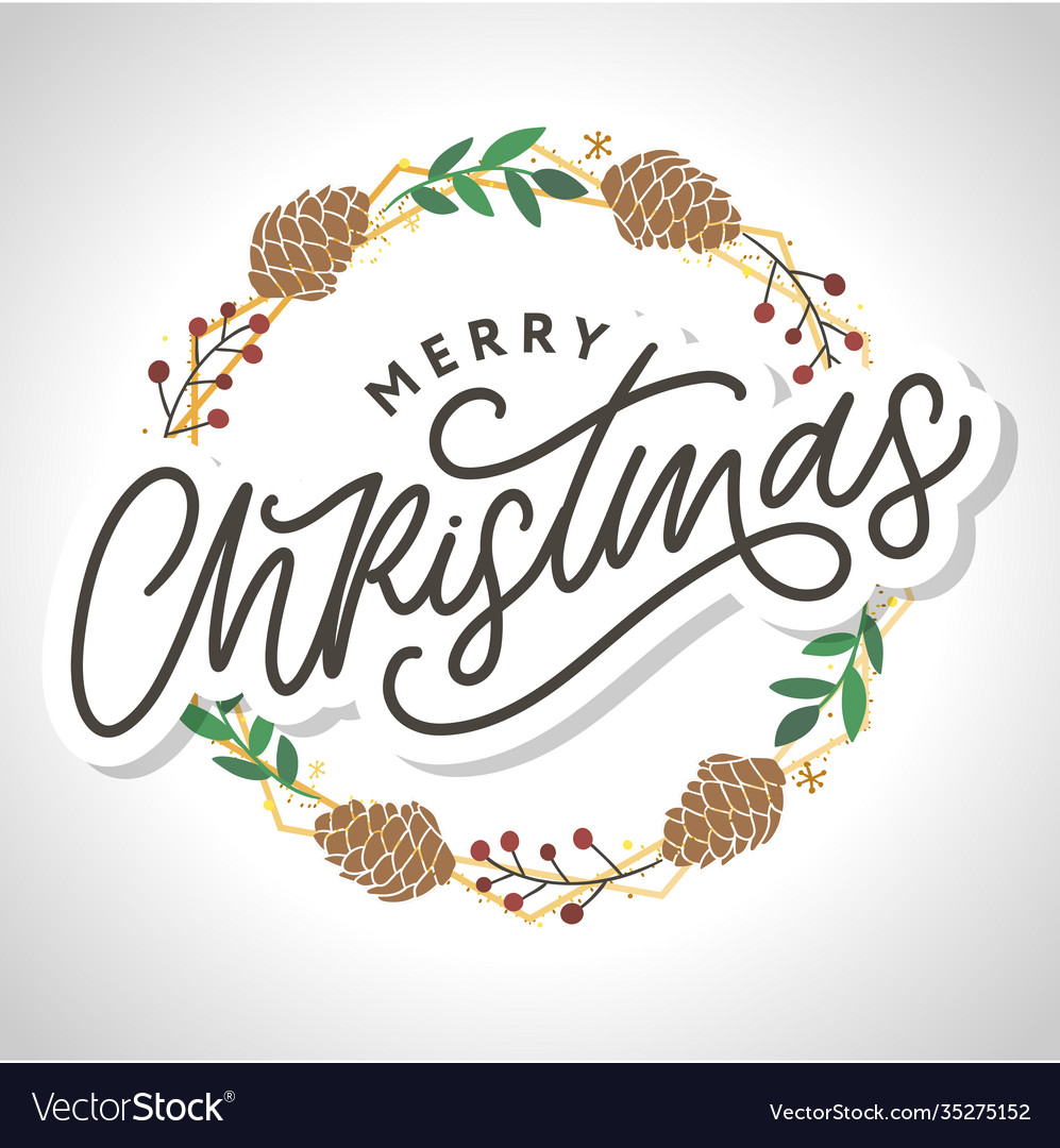 Merry christmas 2021 beautiful greeting card Vector Image