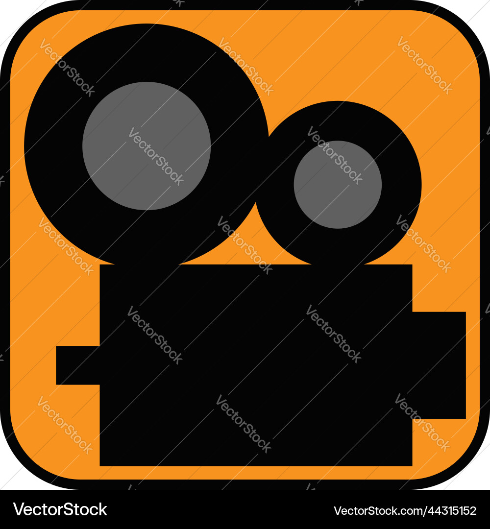 Movie video camera on a white background Vector Image