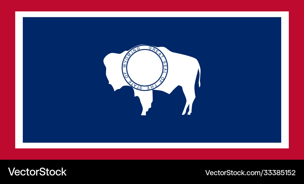 National flag wyoming Royalty Free Vector Image