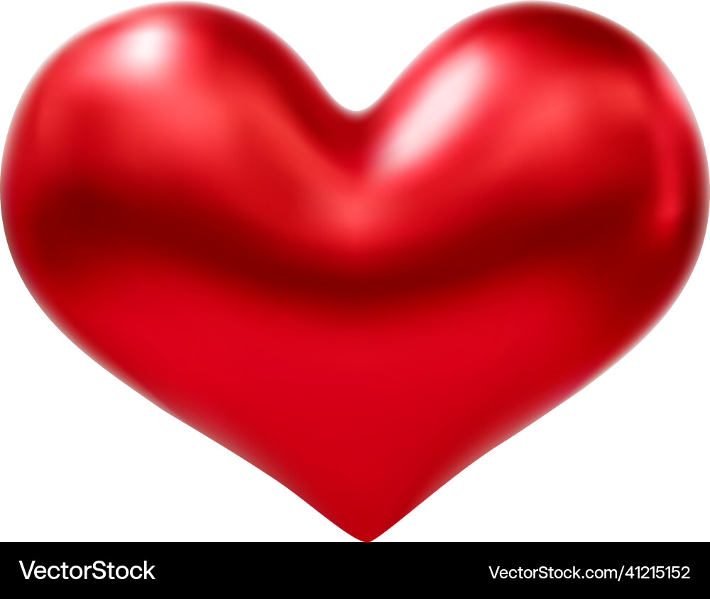 Red heart isolated on white background st Vector Image