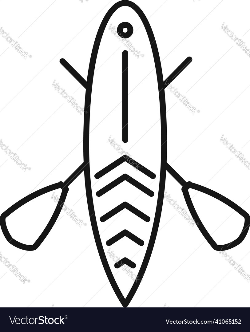 Shop sup board icon outline paddle surf Royalty Free Vector