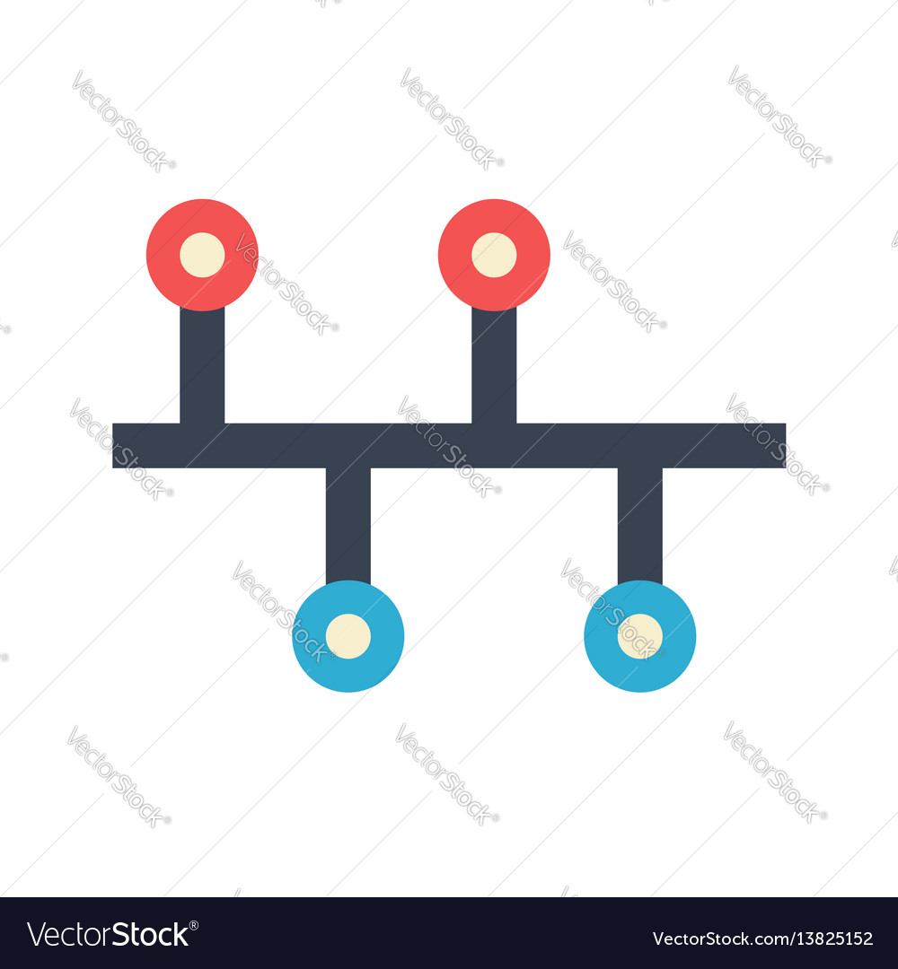 Timeline Flat Icon - Progress Line Royalty Free Vector Image