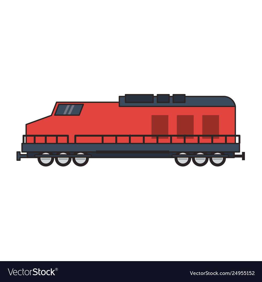 Train vehicle isolated Royalty Free Vector Image