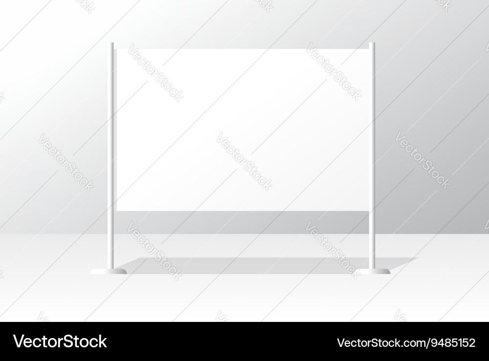 White advertising stand board empty banner Vector Image