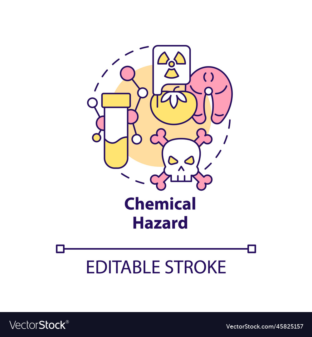 Chemical hazard concept icon Royalty Free Vector Image Chemical hazard concept icon Royalty Free Vector Image