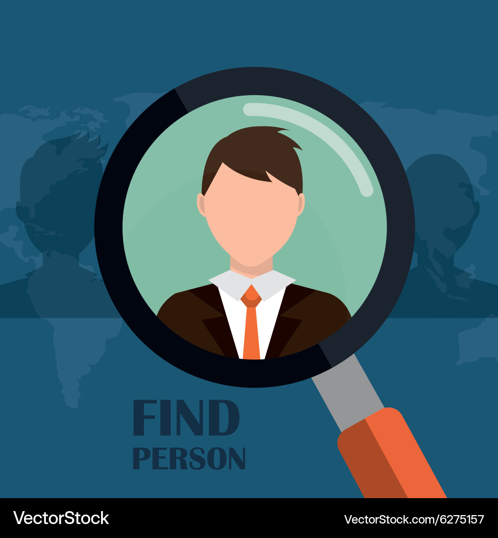 Find person and job interview Royalty Free Vector Image