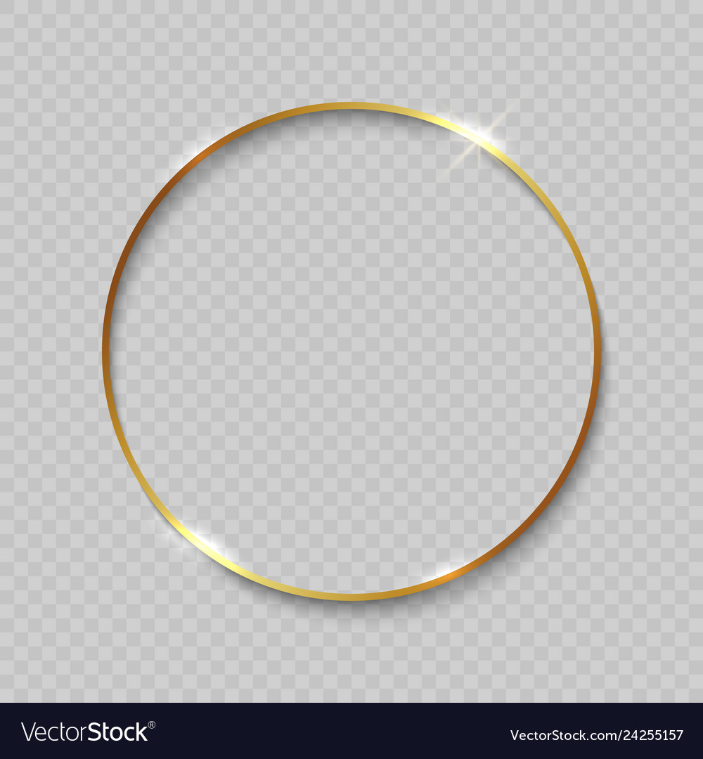 Gold frame with shiny borders Royalty Free Vector Image