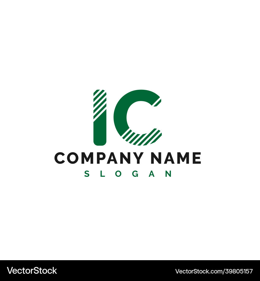 Ic letter logo design letter logo Royalty Free Vector Image