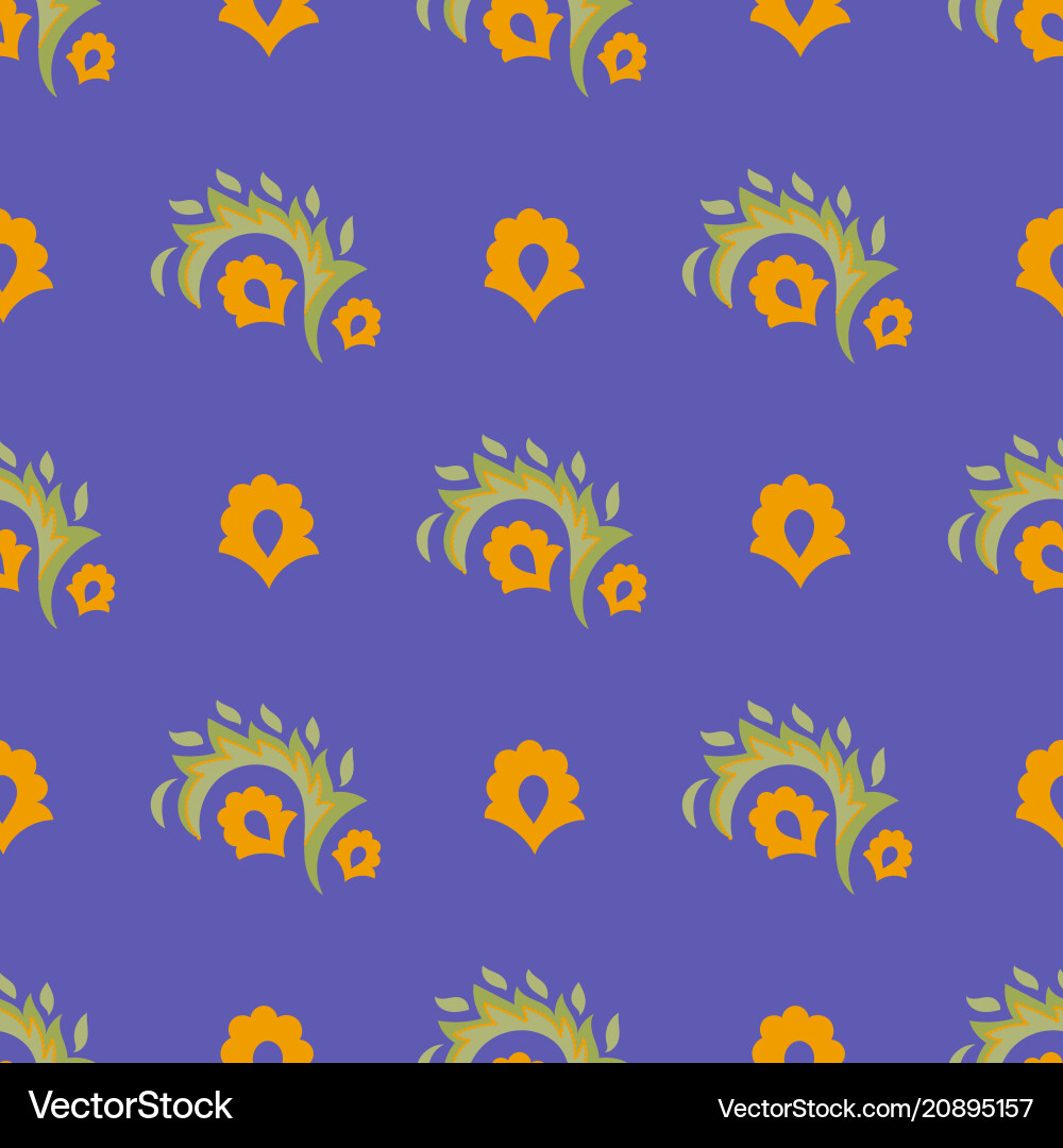 Oriental seamless pattern tatar ornament blue 1 Vector Image