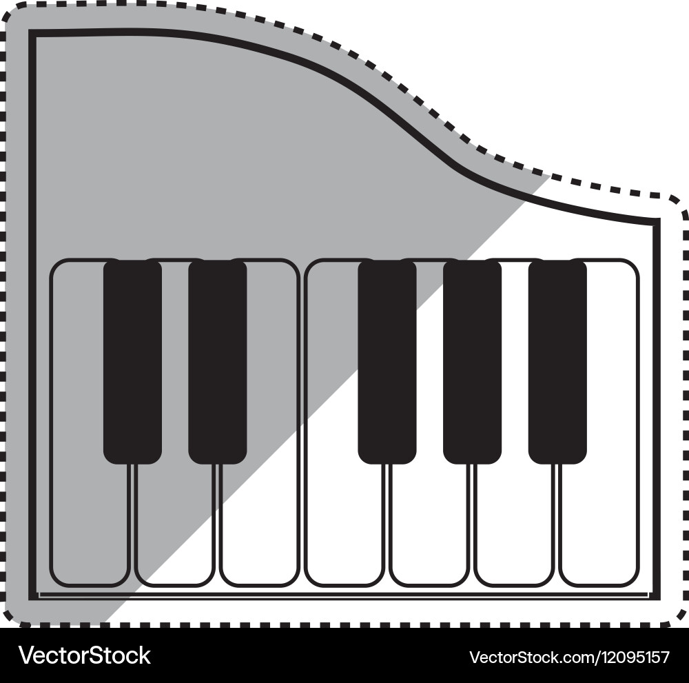 Piano music instrument Royalty Free Vector Image