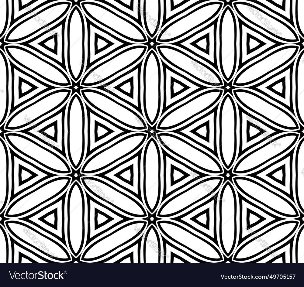 Seamless hexagons and triangles pattern Royalty Free Vector