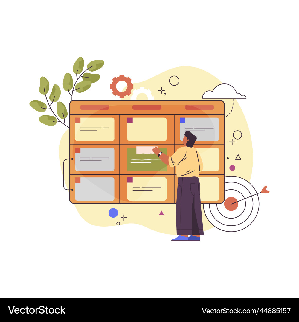 Task board or planning table image Royalty Free Vector Image