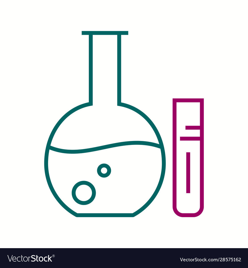 Beautiful flask line icon Royalty Free Vector Image