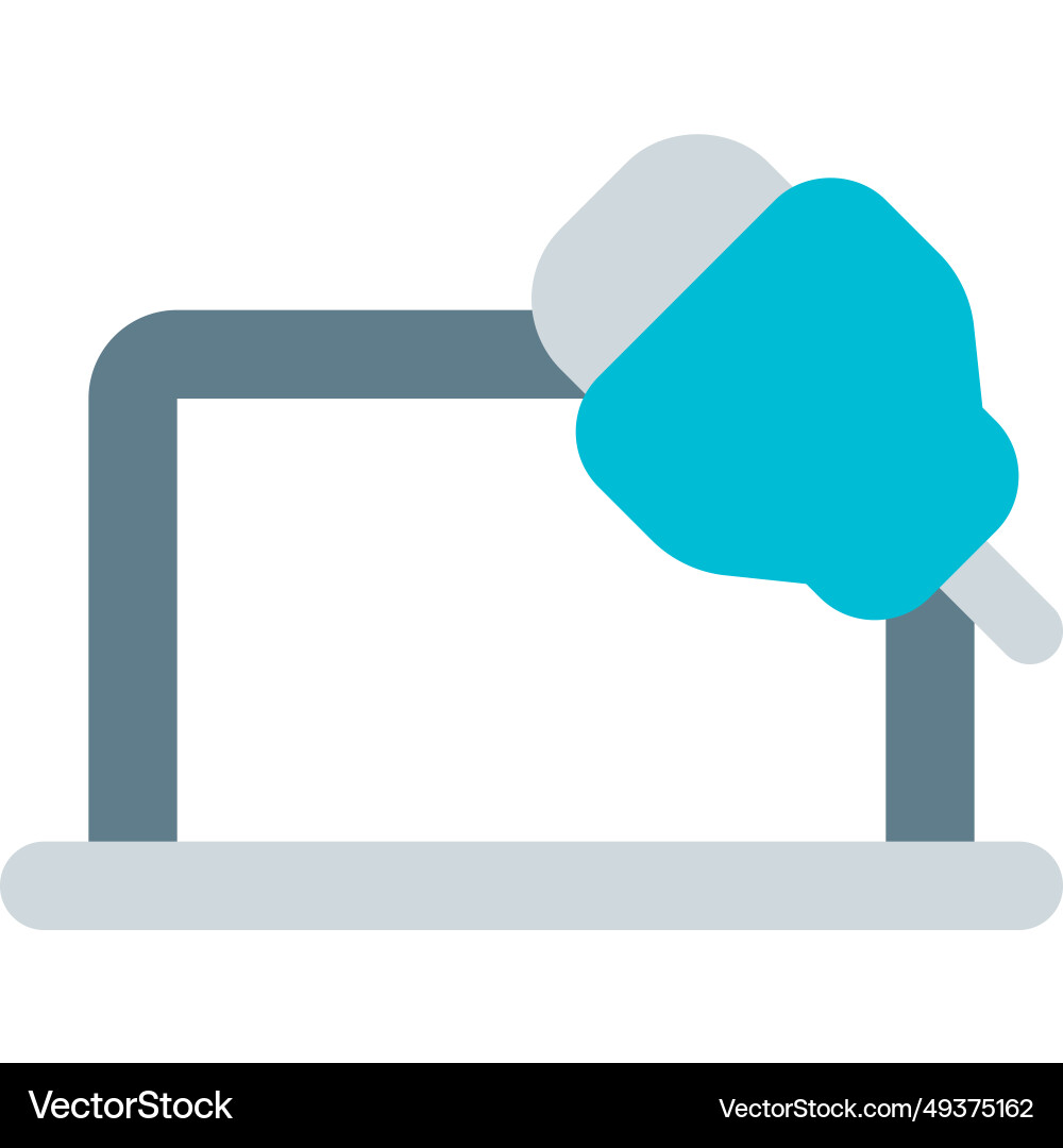 Charging laptop via an usb port cable Royalty Free Vector