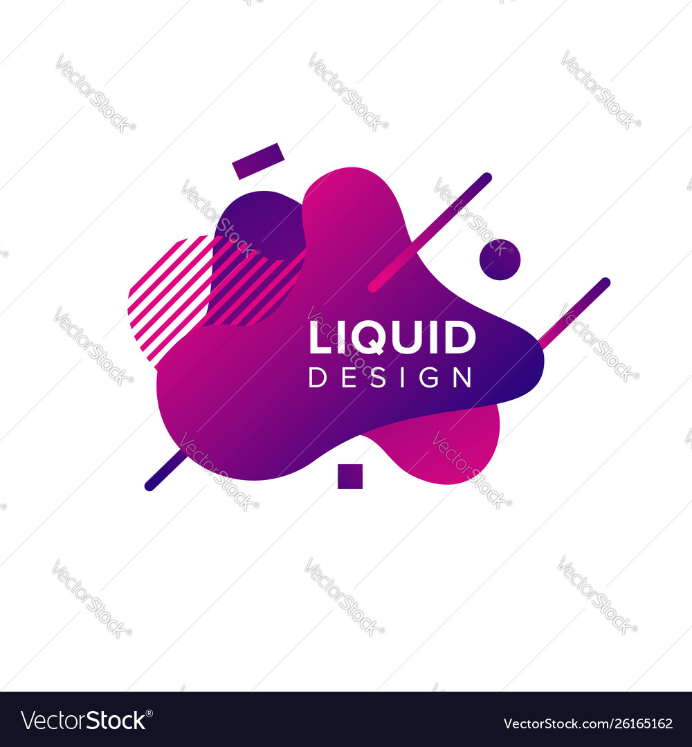 Color abstract liquid shape fluid overlap Vector Image Color abstract liquid shape fluid overlap Vector Image