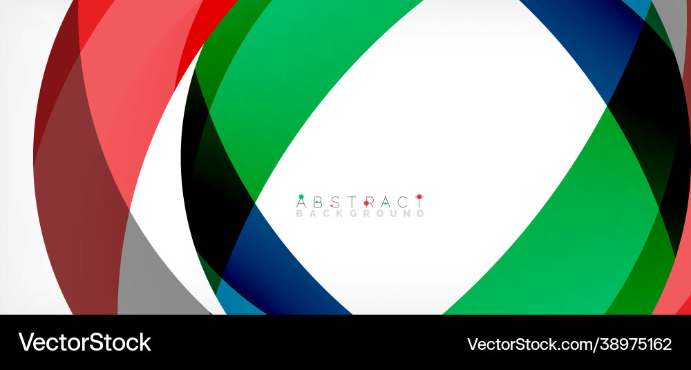 Color circle shapes minimal geometric background Vector Image