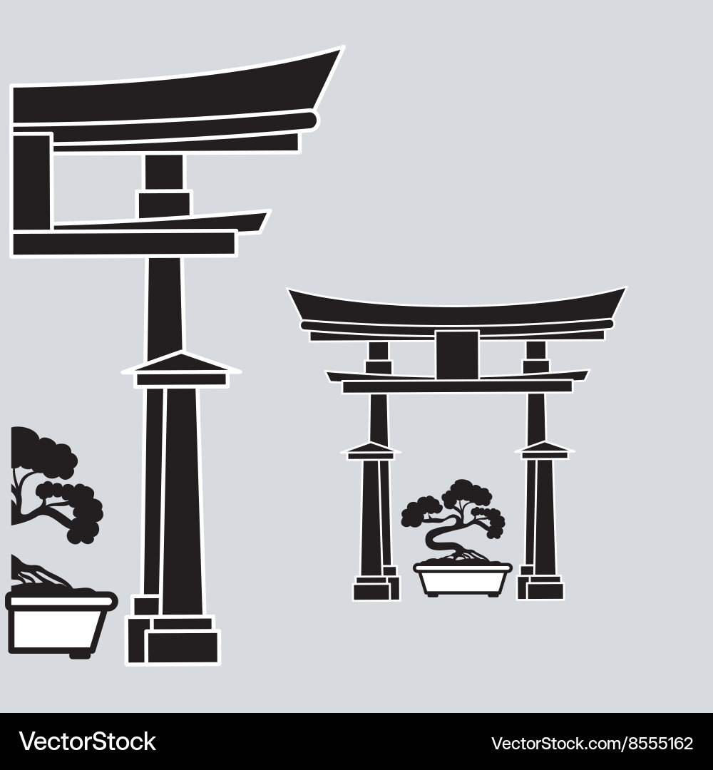 Flat of japan design Royalty Free Vector Image