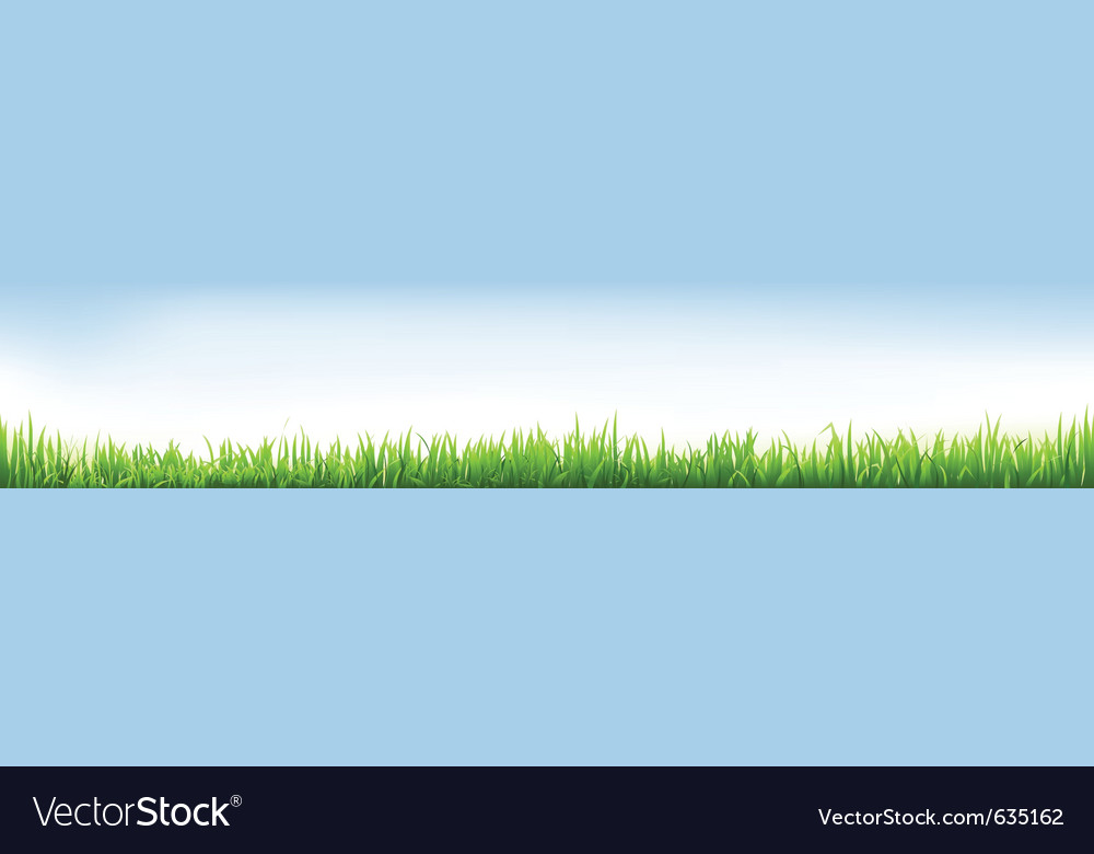 Header with grass Royalty Free Vector Image - VectorStock