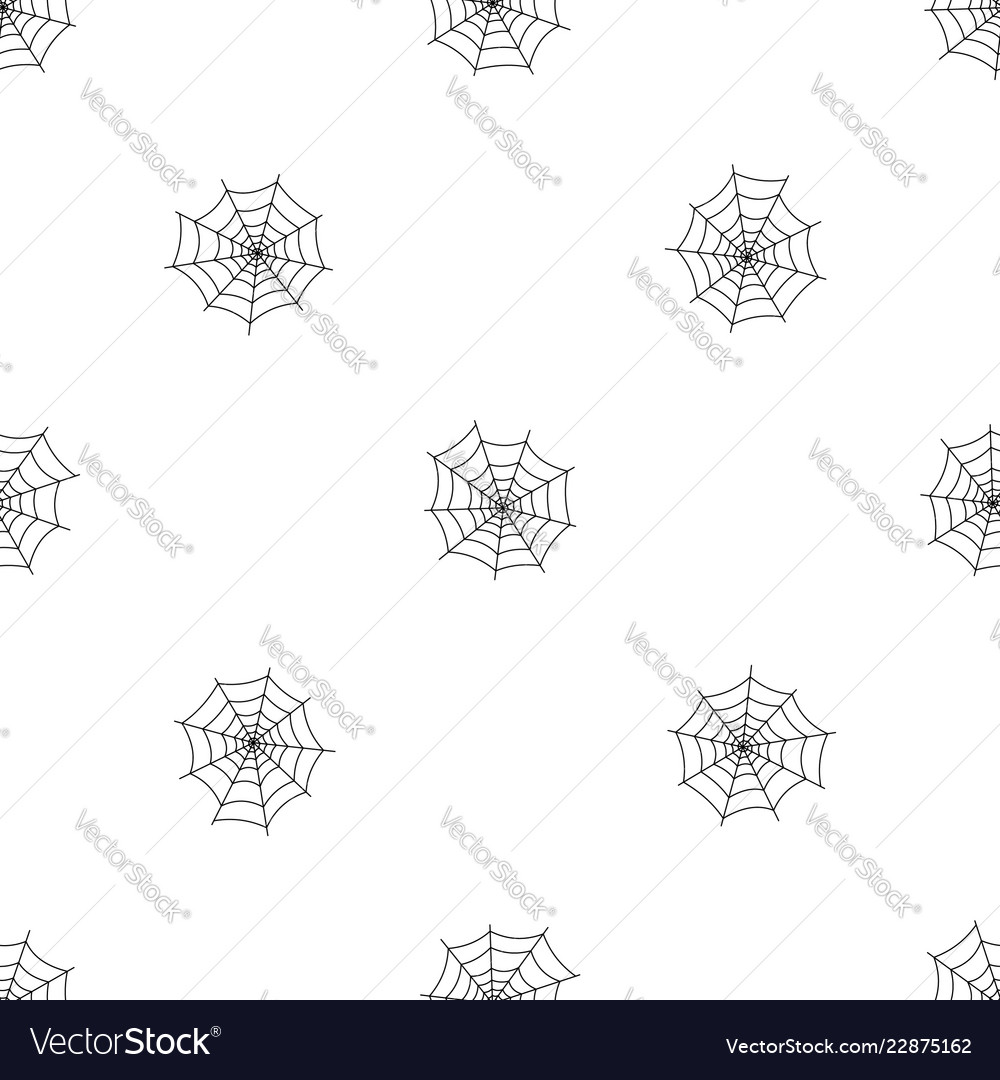 Insect cobweb pattern seamless Royalty Free Vector Image