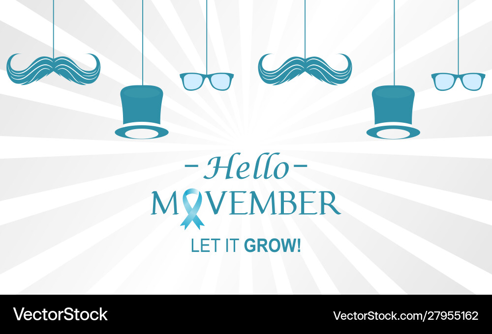 Movember raise awareness mens health issues Vector Image