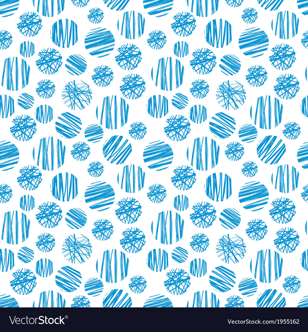 Seamless of blue circle pattern Royalty Free Vector Image