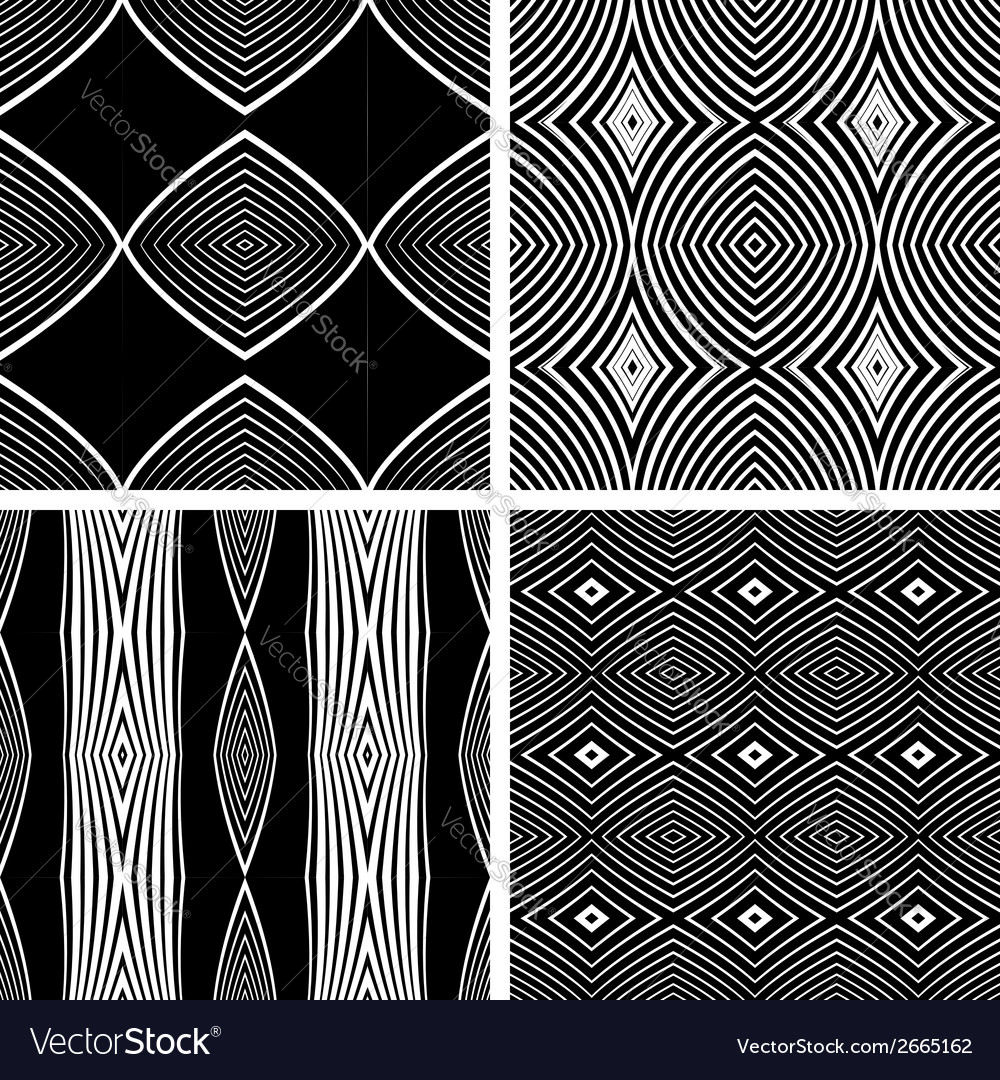 Seamless pattern set Royalty Free Vector Image