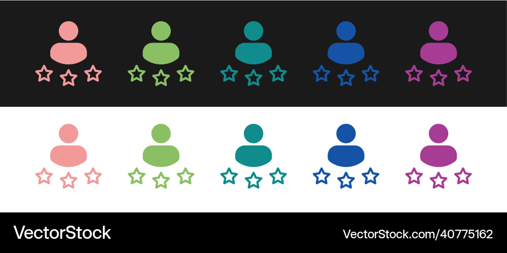 Set consumer or customer product rating icon Vector Image