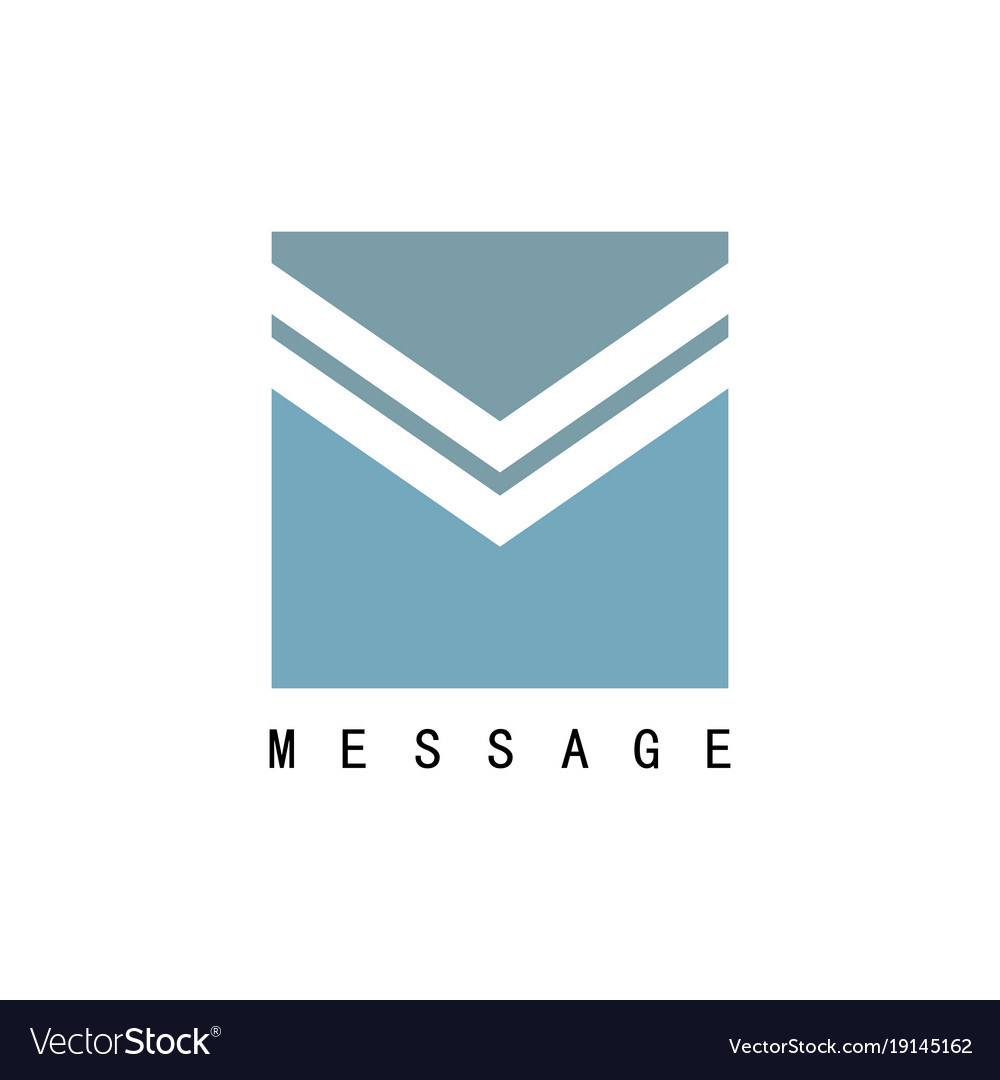 Square message logo Royalty Free Vector Image - VectorStock
