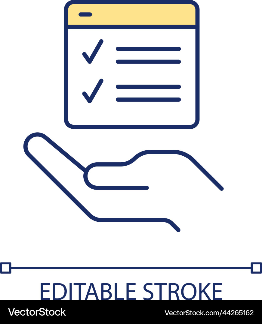 To do list with checkmarks rgb color icon Vector Image