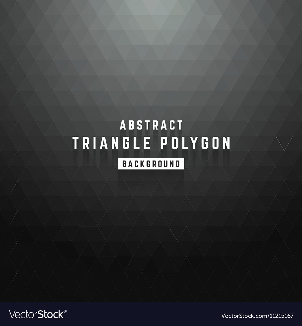 Abstract dark triangle polygon background Vector Image