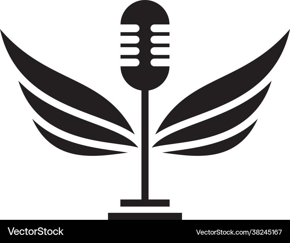 Angelic speech logo Royalty Free Vector Image - VectorStock