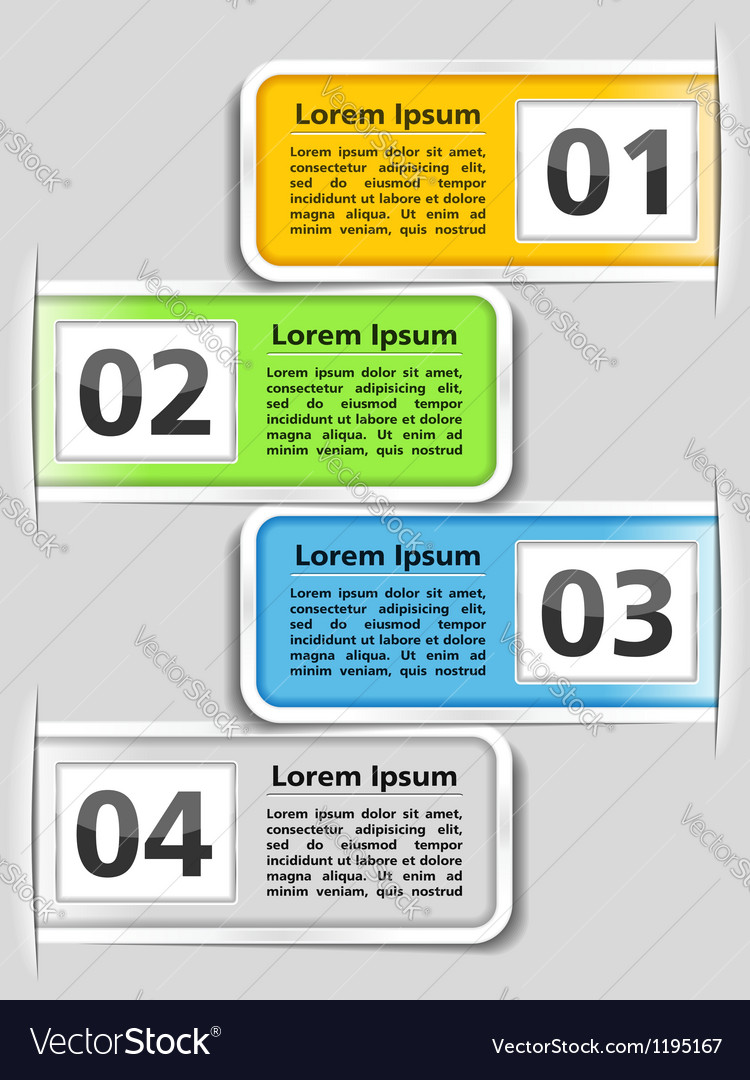 Design template with four elements Royalty Free Vector Image