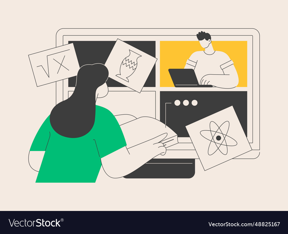 Digital learning abstract concept Royalty Free Vector Image Digital learning abstract concept Royalty Free Vector Image