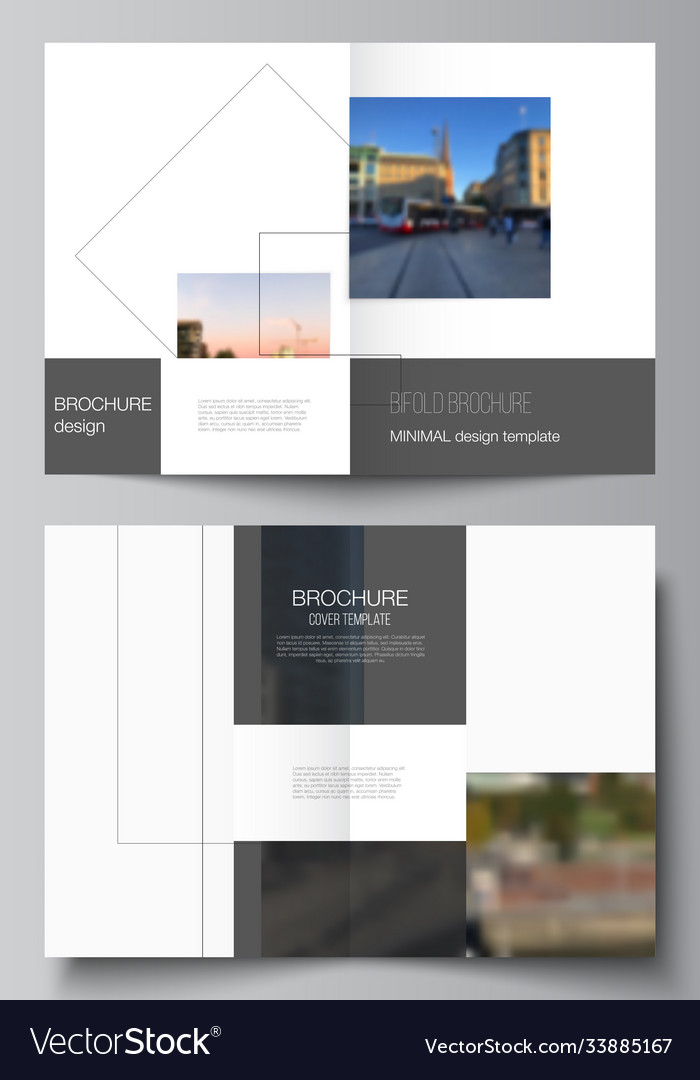 Layout two a4 format cover mockups Royalty Free Vector Image