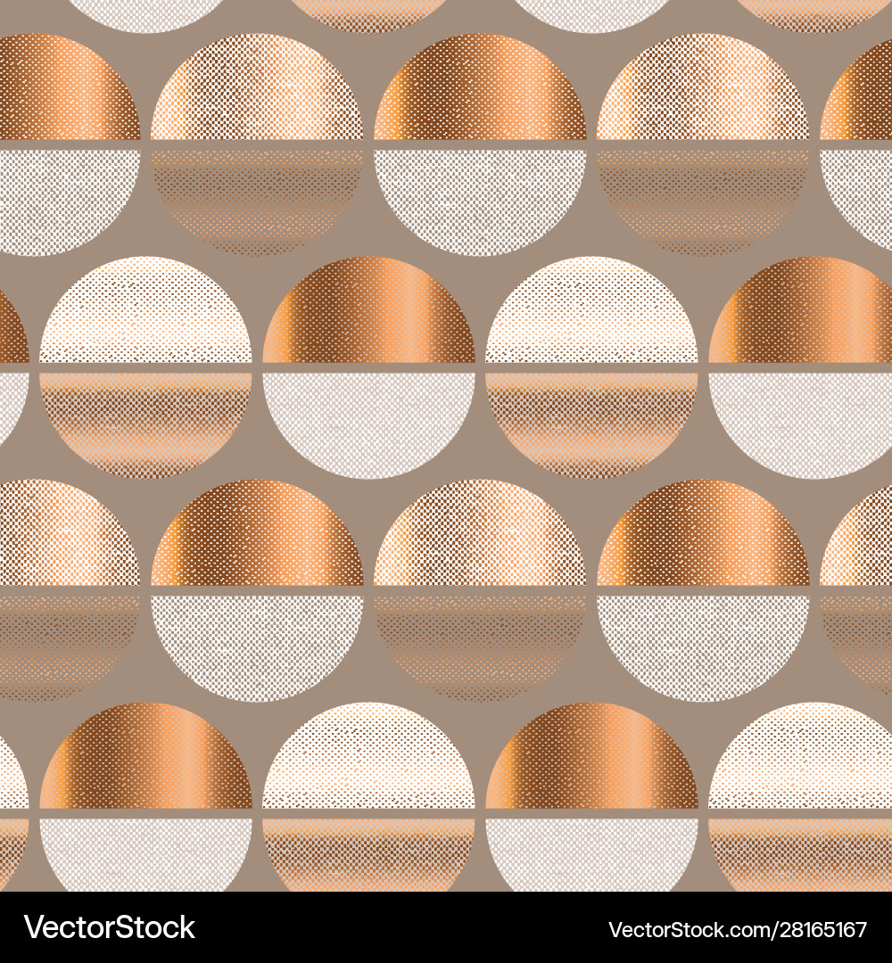 Light golden geometric round seamless pattern Vector Image