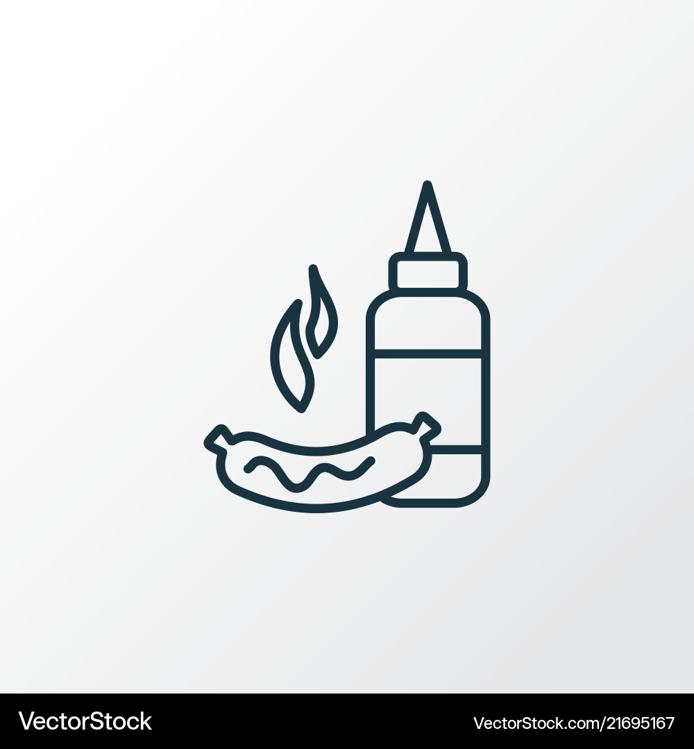 Mustard icon line symbol premium quality isolated Vector Image
