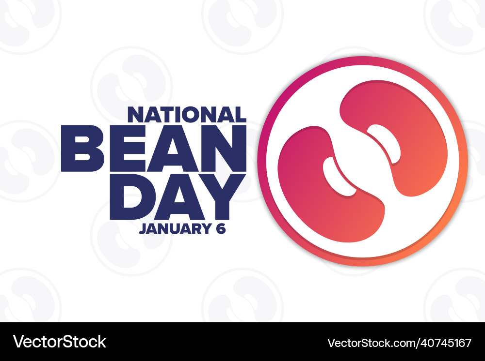 National bean day january holiday concept Vector Image