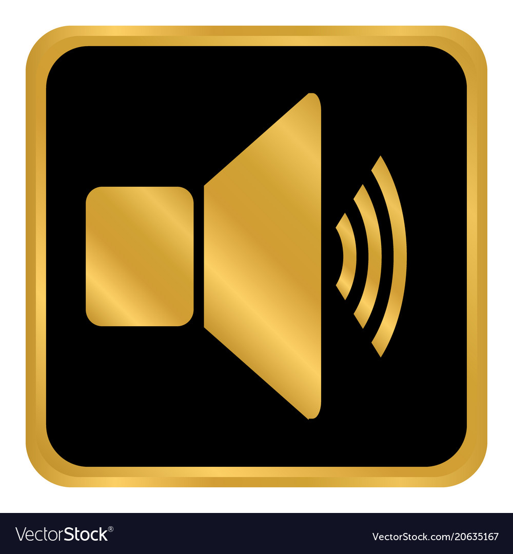 Speaker volume button Royalty Free Vector Image