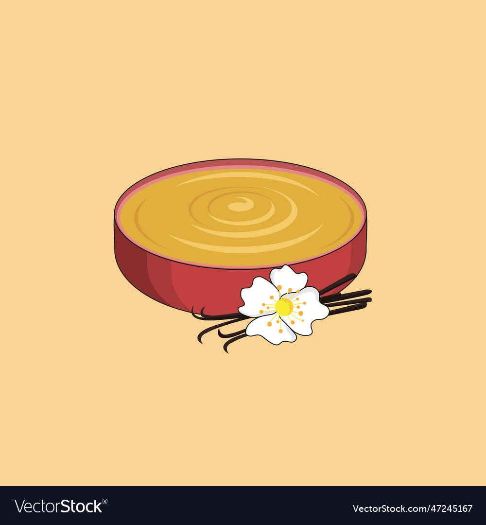 Vanilla custard Royalty Free Vector Image - VectorStock
