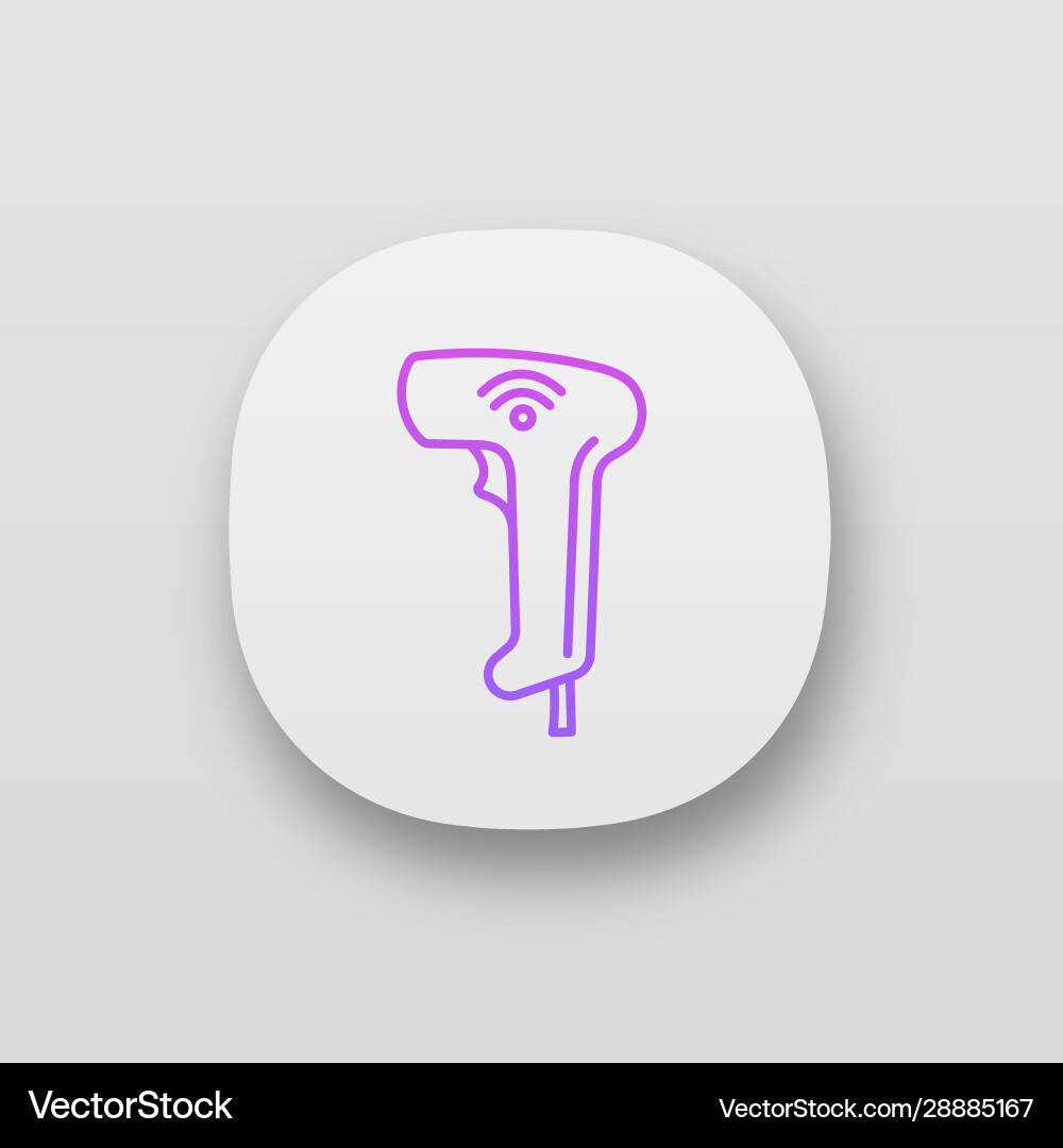 Wireless barcode scanning app icon Royalty Free Vector Image