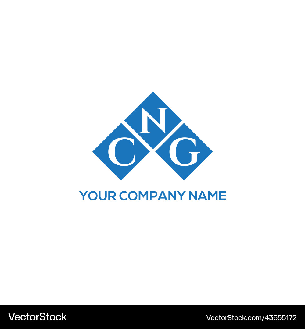 Cng letter logo design on white background Vector Image