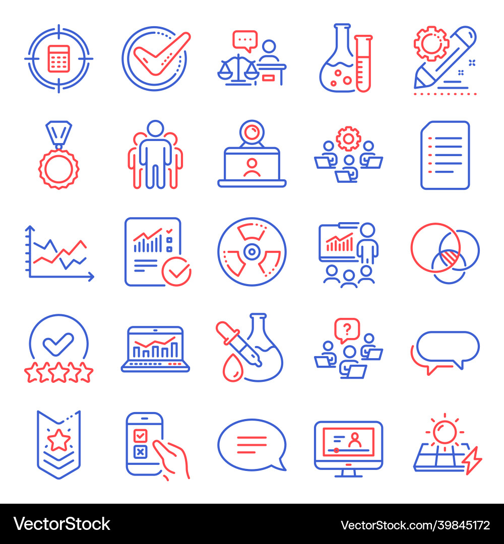 Education icons set included icon as teamwork Vector Image